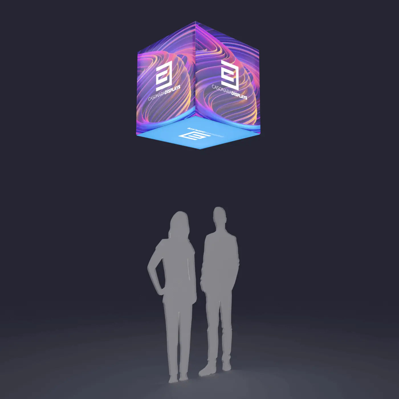 40" Casonara Blimp Cube Hanging Light Box - 100L-Trade Show Light Box ...